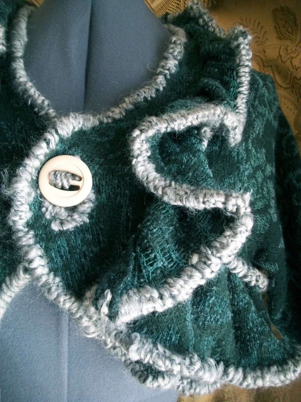 New Upcycled Ruffled Shrug – Cinder Garden Designs ...