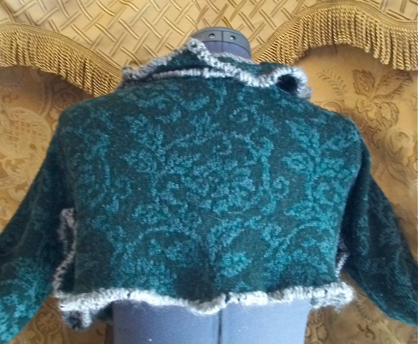 New Upcycled Ruffled Shrug – Cinder Garden Designs ...