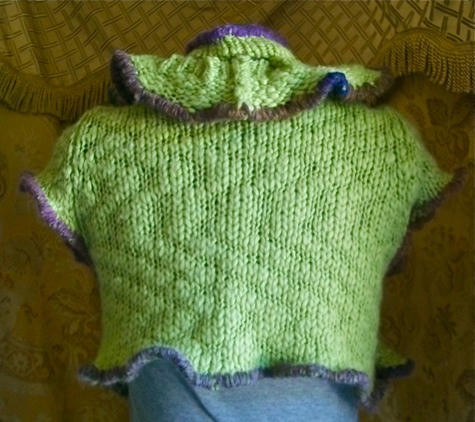 New Upcycled Ruffled Shrug – Cinder Garden Designs ...